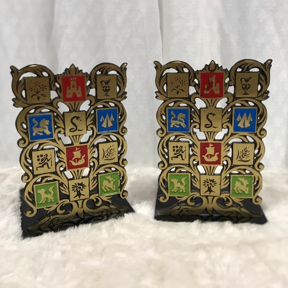 Other | Vintage Brass 12 Tribes Of Israel Bookends Chen By Sabra | Poshmark